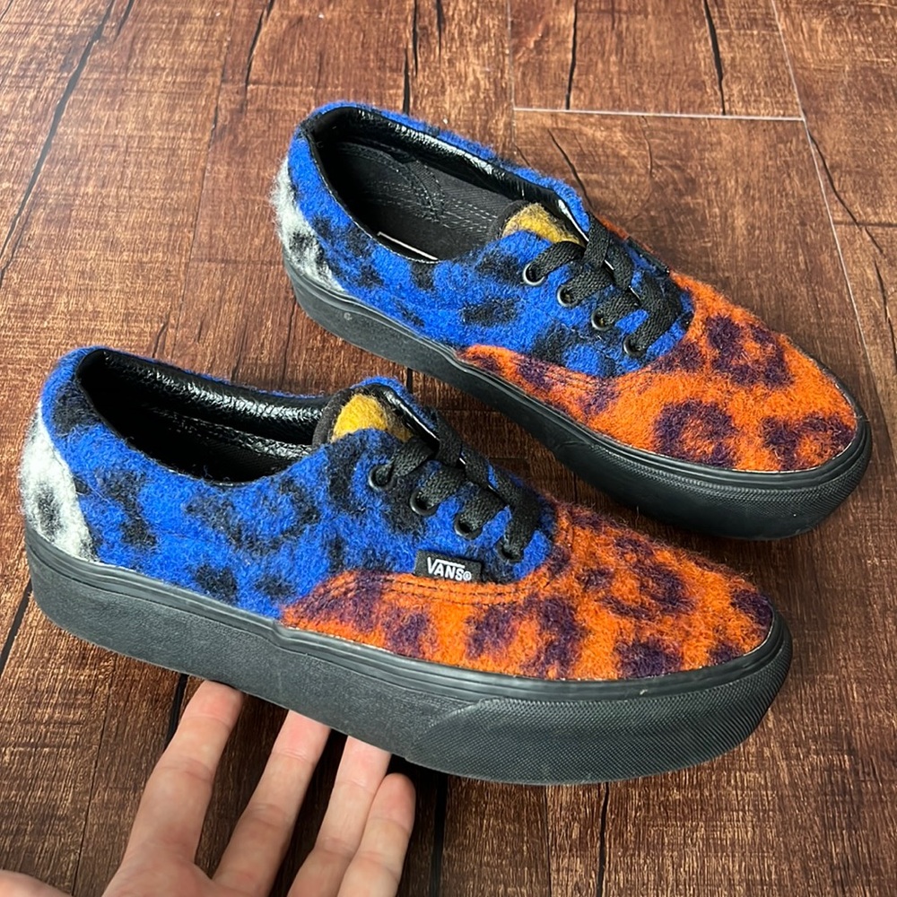 Vans Era Platform Mix Leopard Cheetah Print Fuzzy Fur… - Gem